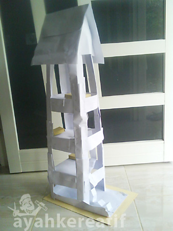 coretan kemarin: Ayah Kereatif: membuat menara gedung kertas