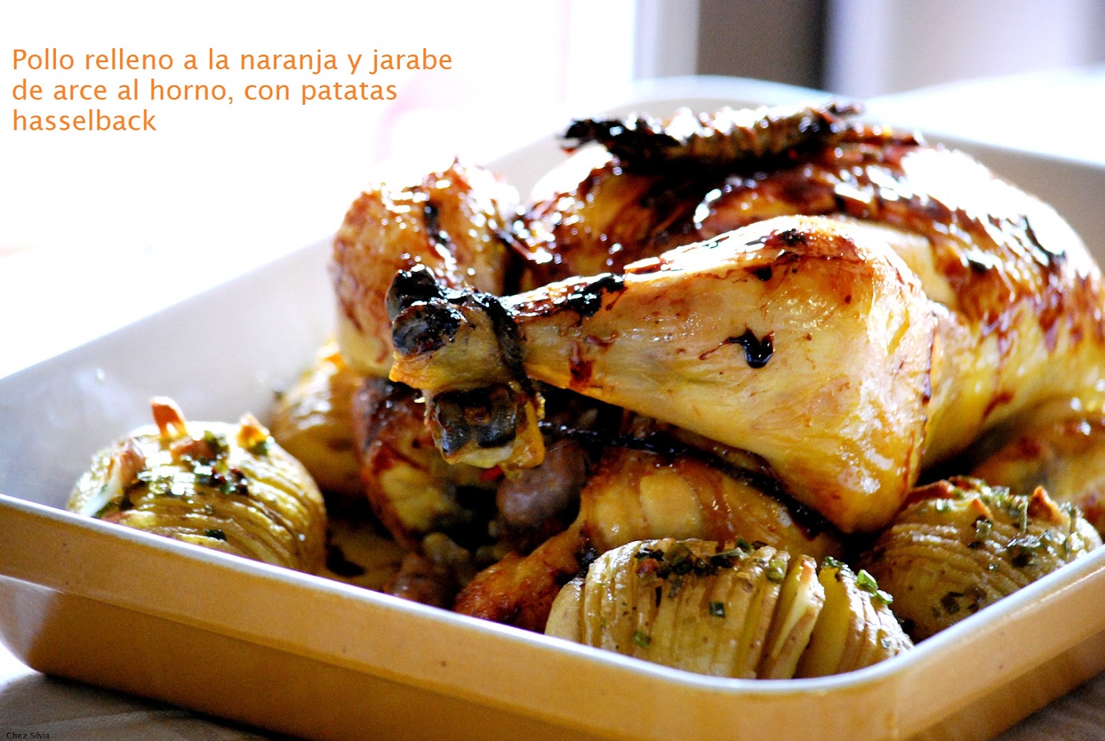 Pollo relleno a la naranja | Comparterecetas.com