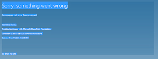 Al's Tech Tips: SharePoint 2013: Workflow 2013: Sorry, something went wrong