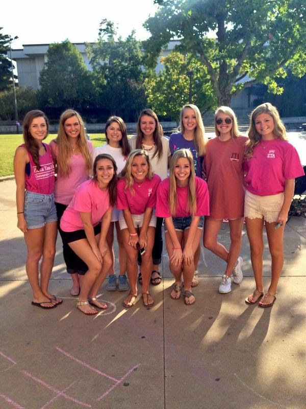 University of Arkansas Panhellenic Blog: ZTA: Think Pink Week