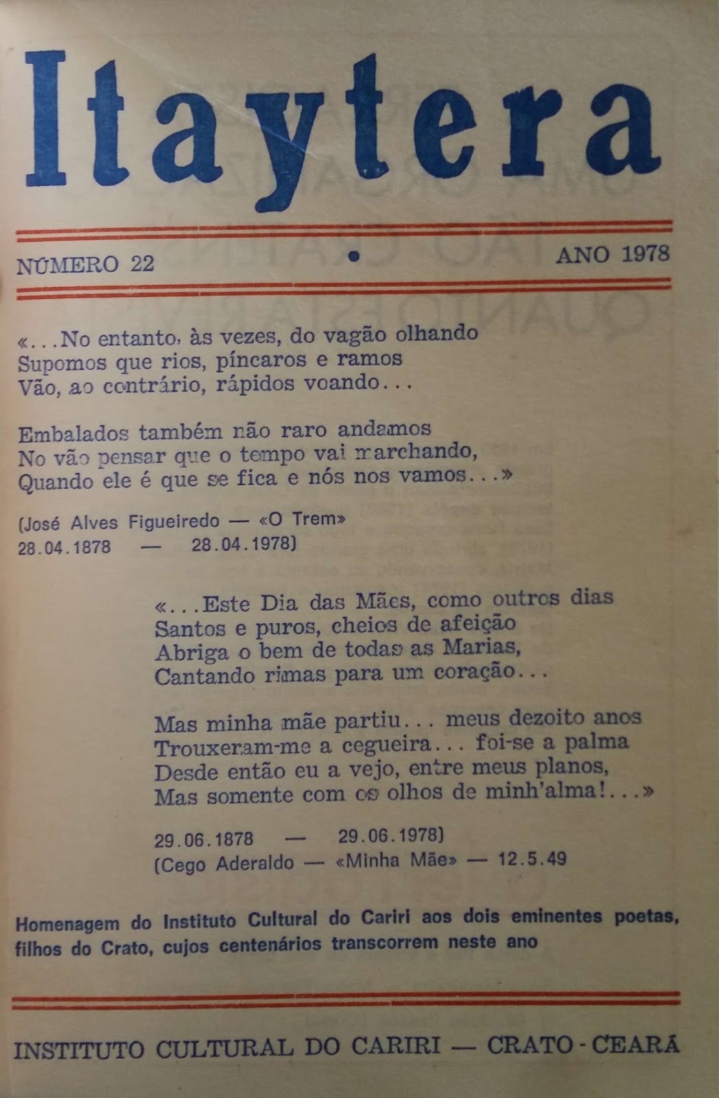 Estórias&História: Índice das Revistas Itaytera, do Instituto Cultural ...
