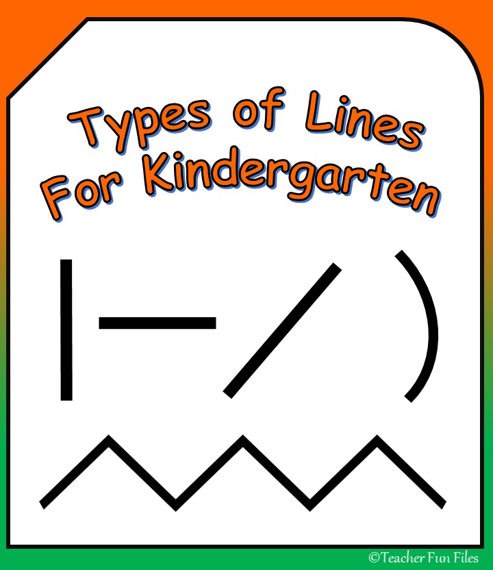 Teacher Fun Files: Types of Lines Flashcards for Kindergarten
