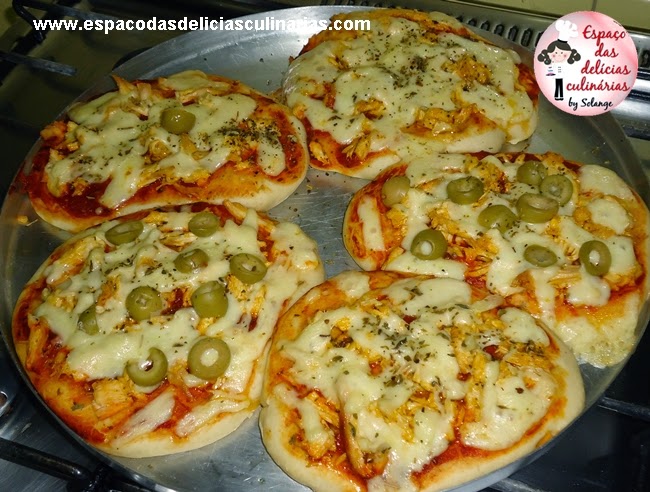 Pizza brotinho de frango - Espaço das delícias culinárias