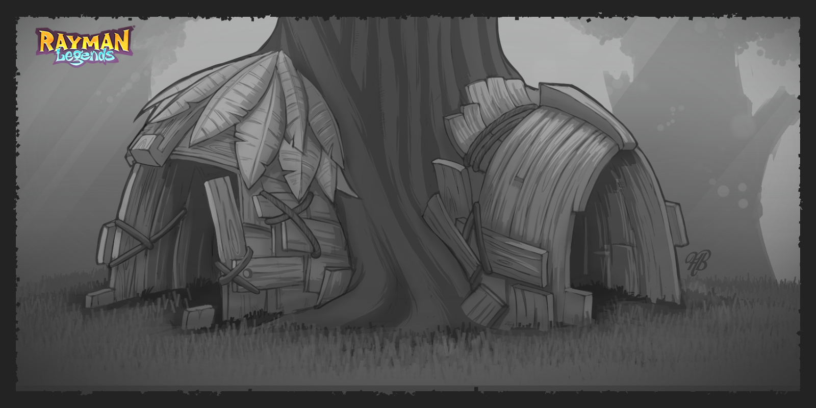 Hazim Benghal: "Rayman Legends" - "Tree Portal" Sketch