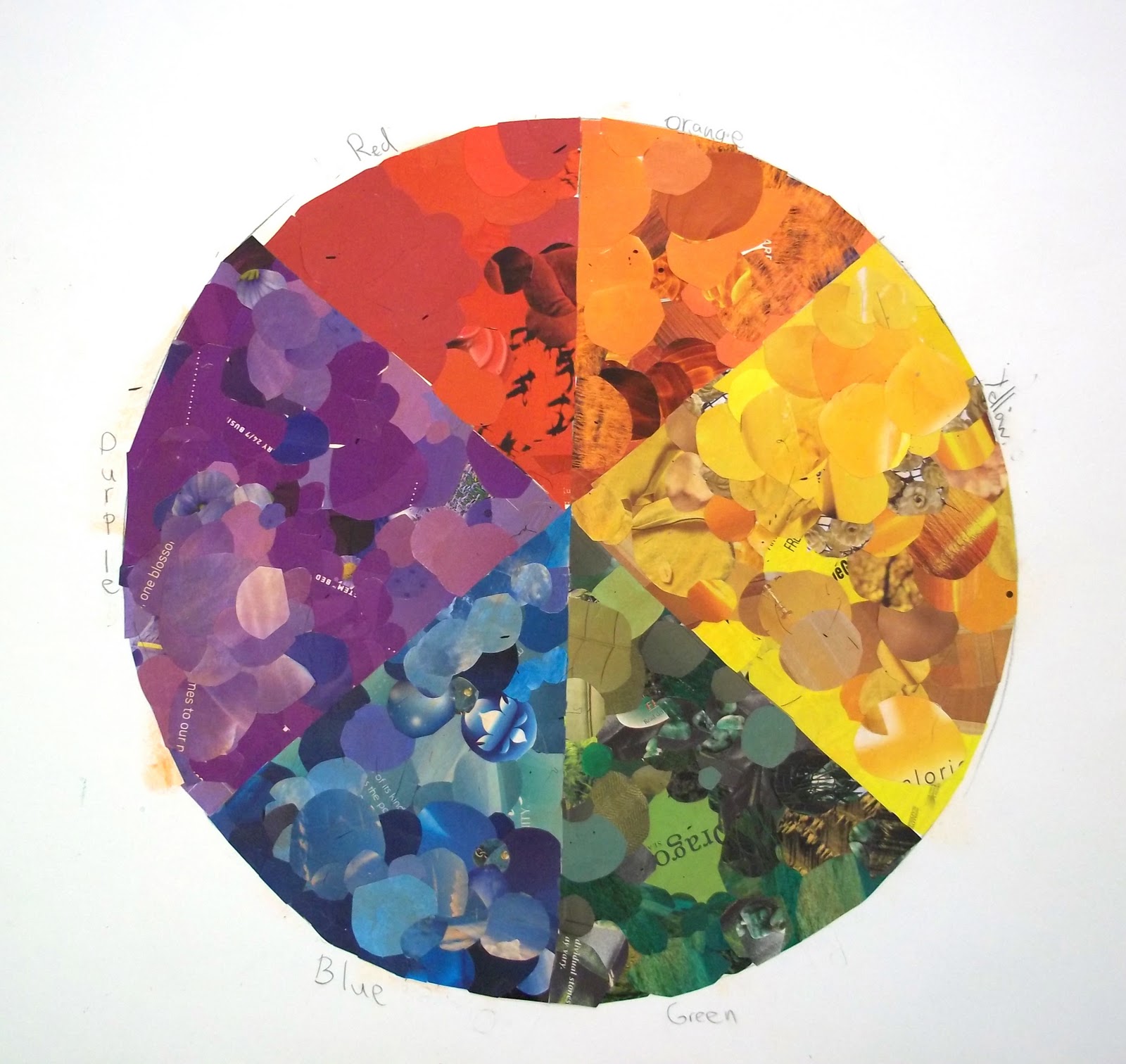 Monument Valley Regional Middle School Art Class: Color Wheel Collages ...