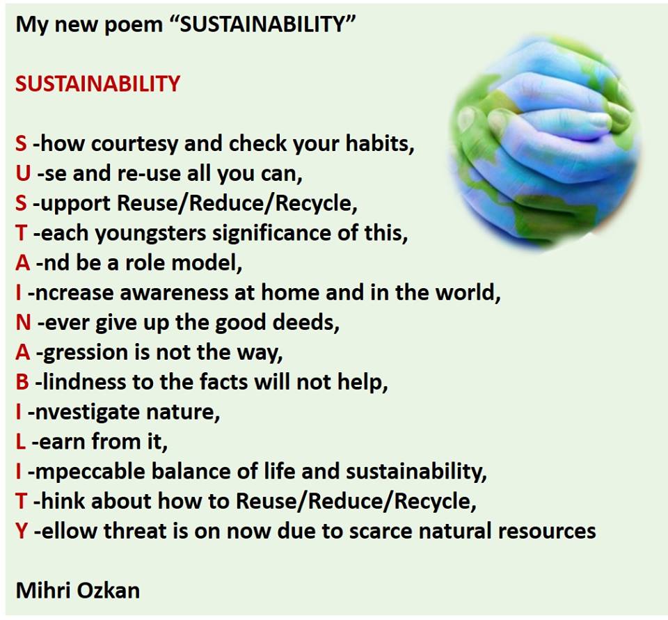 "Sustainability" by Mihri Ozkan