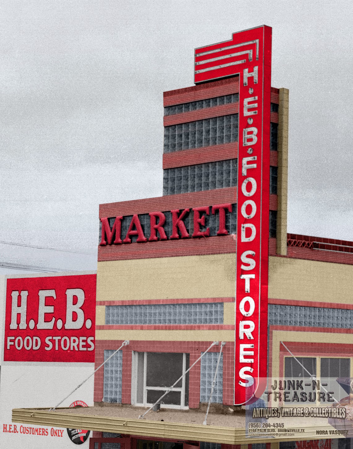 Brownsville Station: 1948 H.E.B. store downtown (photo loaned by Nora ...