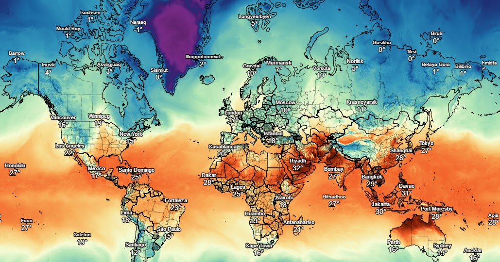 Interactive Weather Forecast Map in 3D