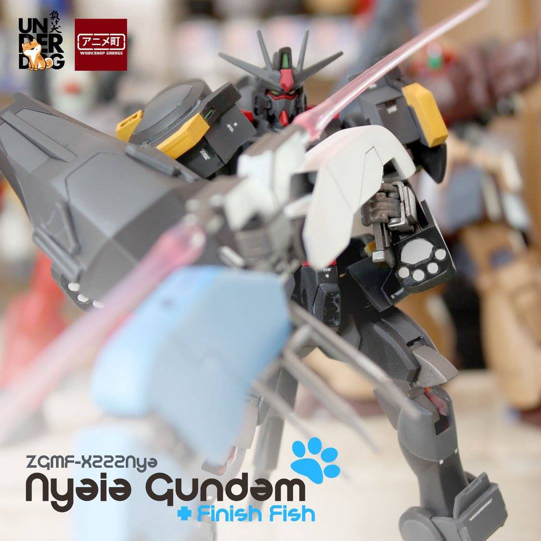Custom Build: HG 1/144 ZGMF-X222Nya Nyaia Gundam + Finish Fish