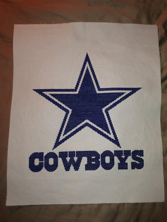 EASY PATTERNS: Dallas Cowboys cross-stitch pattern