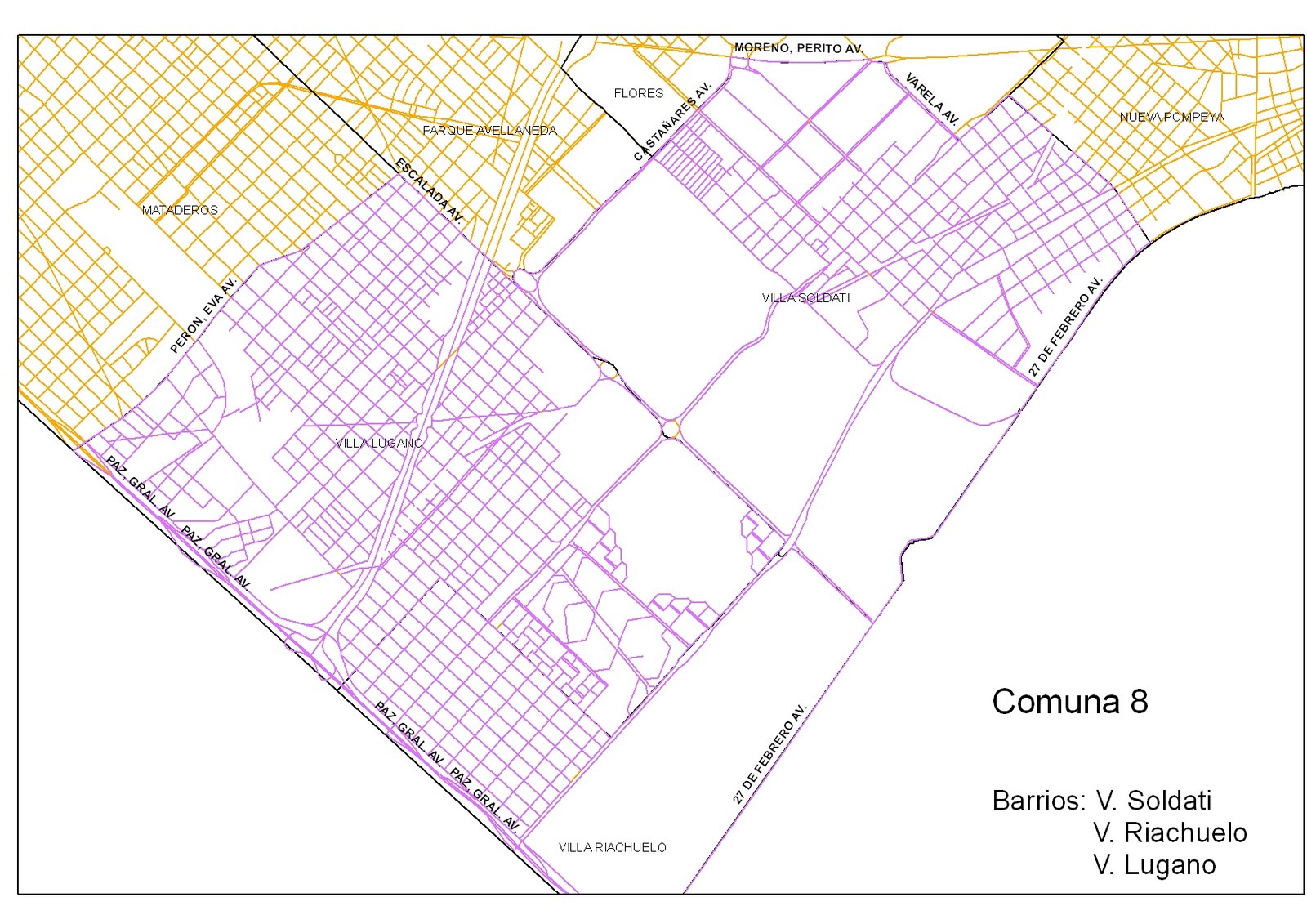 Voces: Comuna 8 - Villa Lugano, Villa Soldati - Villa Riachuelo