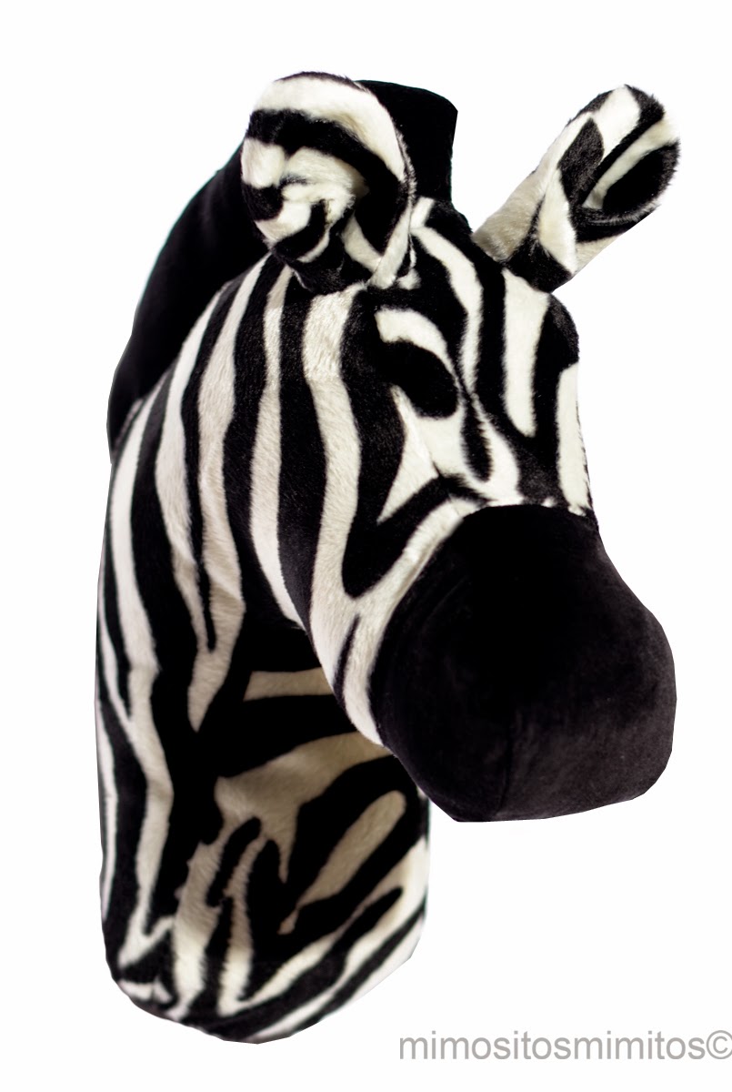 cabeza tela cebra hecha a mano craft handmade zebra softhead para decorar