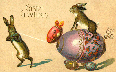 I'm thinking of a....: Vintage Easter Greeting Cards - Bizarre and Strange
