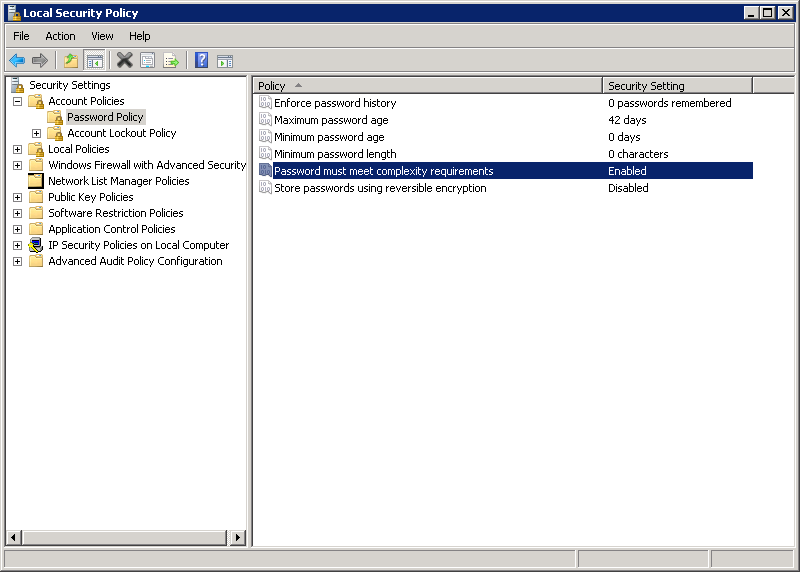 .Net Programming: Change password policy for Windows Server 2008 R2