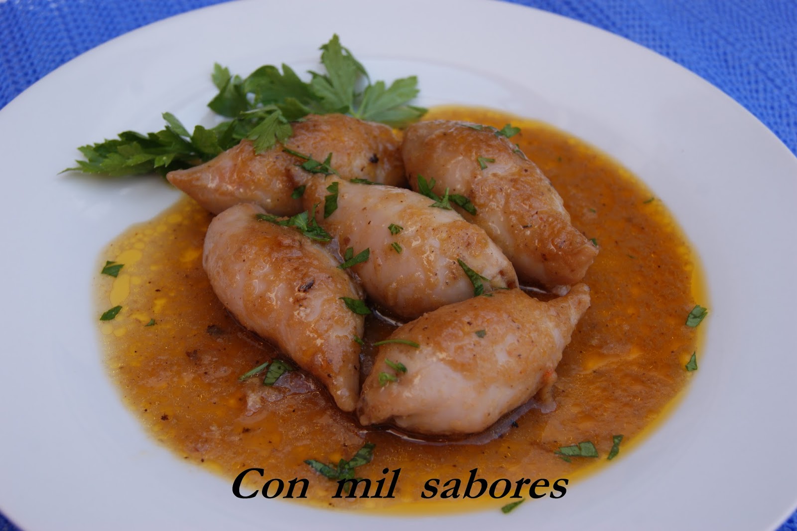 Con mil sabores: CHIPIRONES RELLENOS DE MARISCO