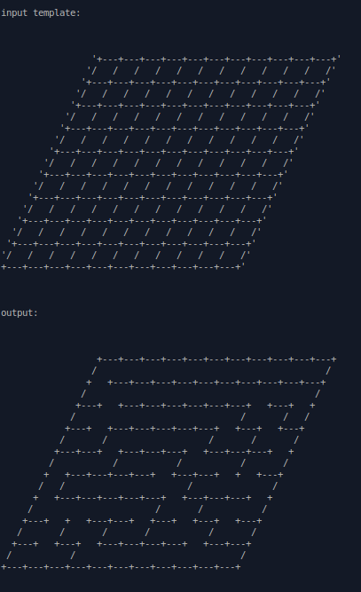 Random Thoughts: Irregular maze generator (from ASCII tessellation ...