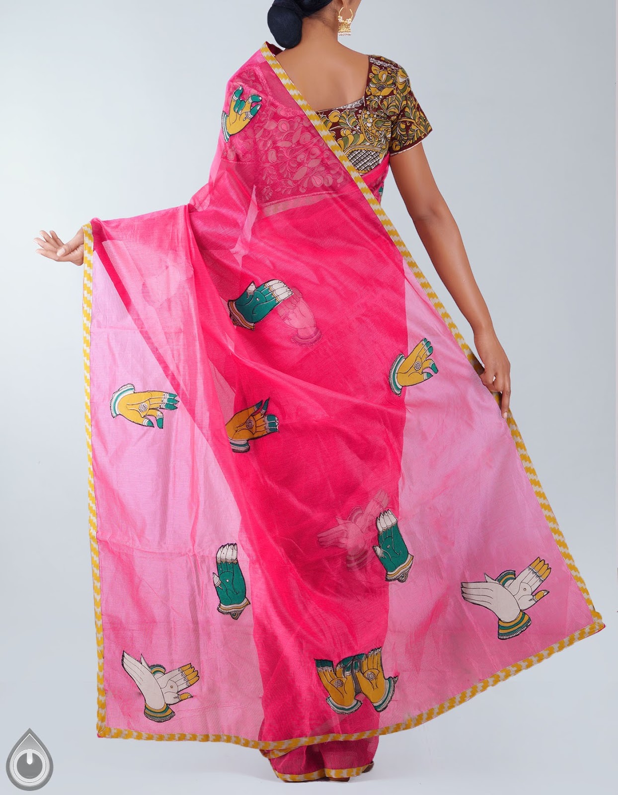 Womens clothing in India: PURE HANDLOOM COLORFUL APPLIQUE SAREES UTTAR ...