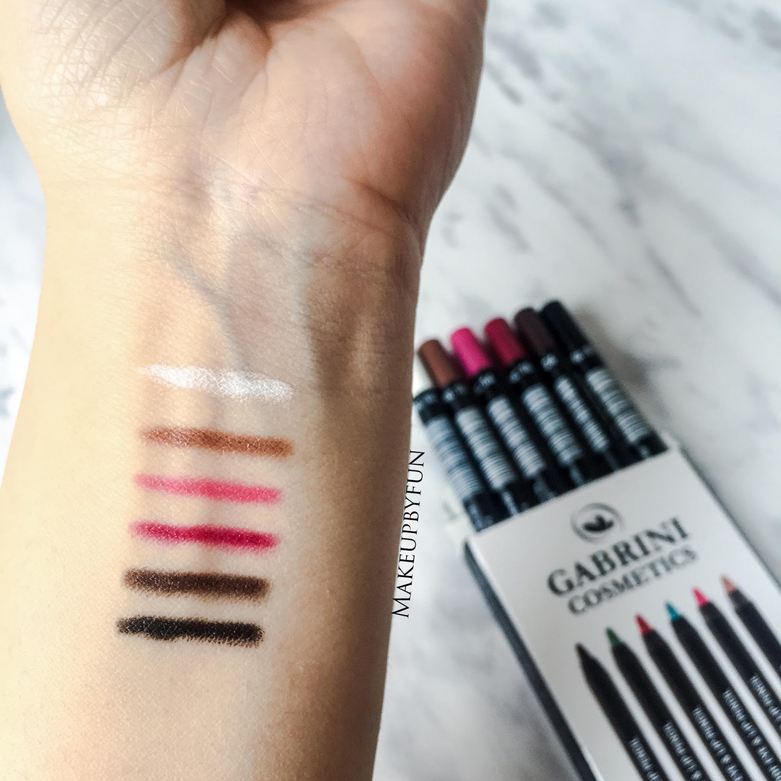 Makeupbyfun: Gabrini Cosmetics Ultra Waterproof Eye & Lip Pencil