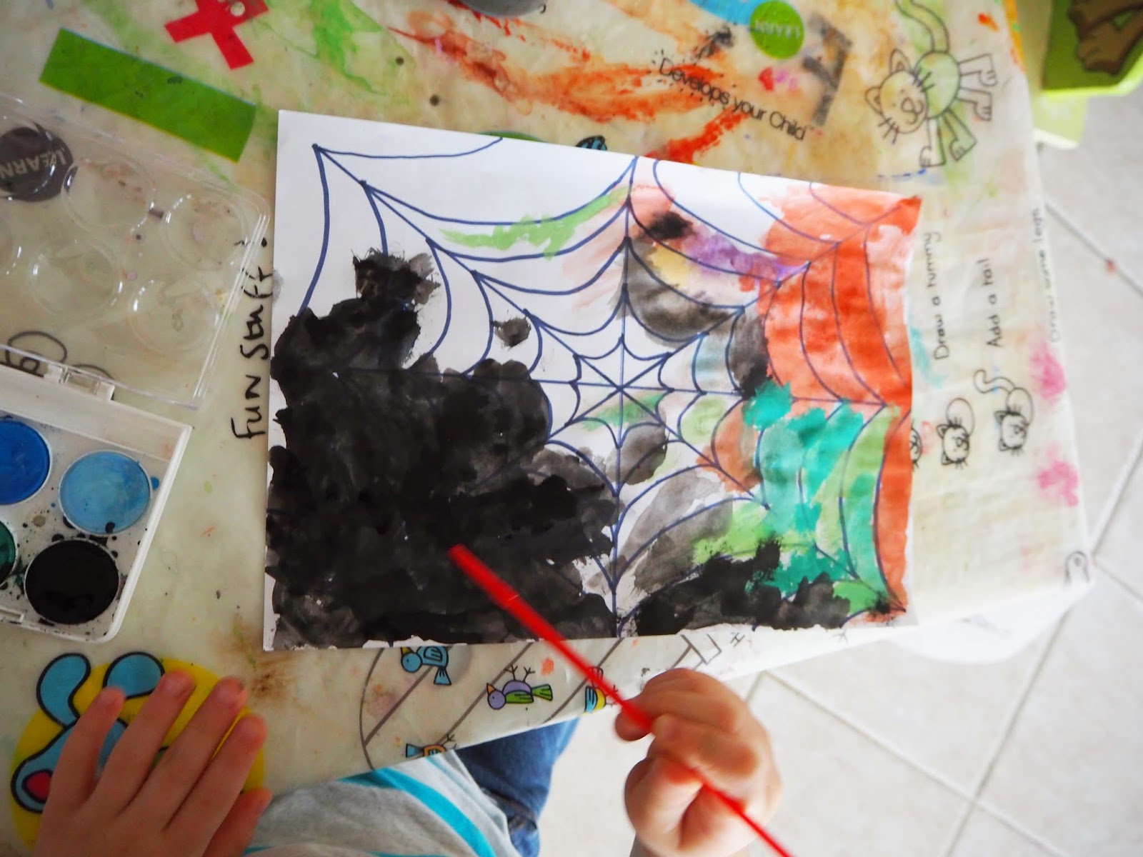 Learn with Play at Home: Spider Web Art for Kids
