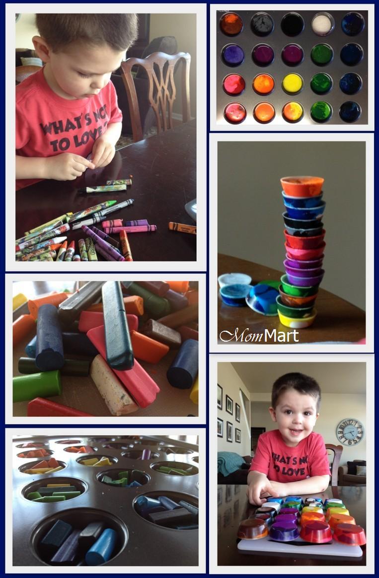 Mom Mart: Getting crafty with crayons: A fun toddler activity!