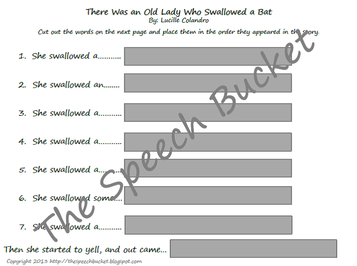The Speech Bucket: There Was an Old Lady Who Swallowed a Bat?