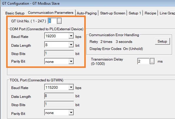 Modbus RTU Master tests with Arduino via RS232 and screen Panasonic ...
