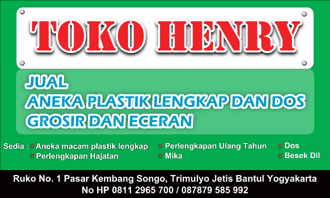 Spanduk Toko Plastik