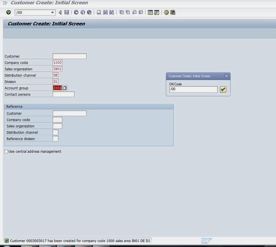 TECHSAP : BDC with table control for Customer Master