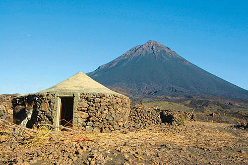 Fogo volcano - the only active one of the Cape verdian islands ...