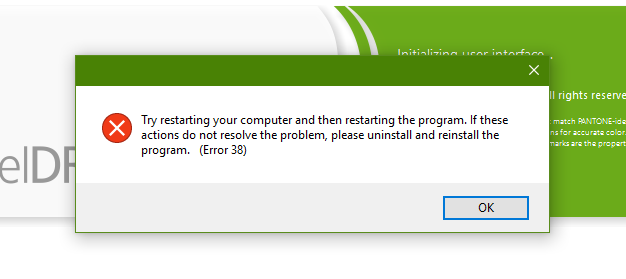 Solusi Error 38 pada Corel Draw X7 - MyMastah