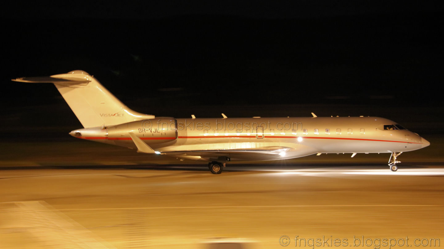 Far North Queensland Skies: Vistajet Global Express 9H-VJL arrives