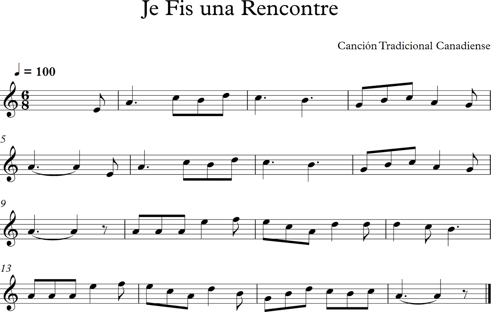 Je Fis una Rencontre - Descubriendo la Música