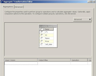 SSIS: AGGREGATE TRANSFORMATION