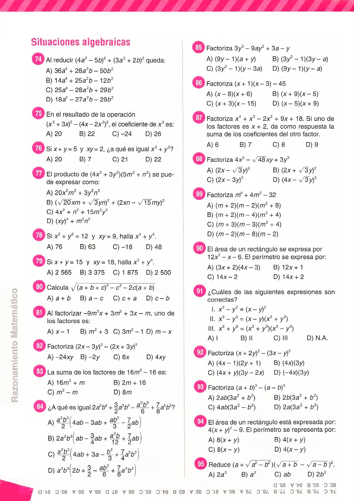Productos Notables - Ejercicios Resueltos - Razonamiento Algebraico ...