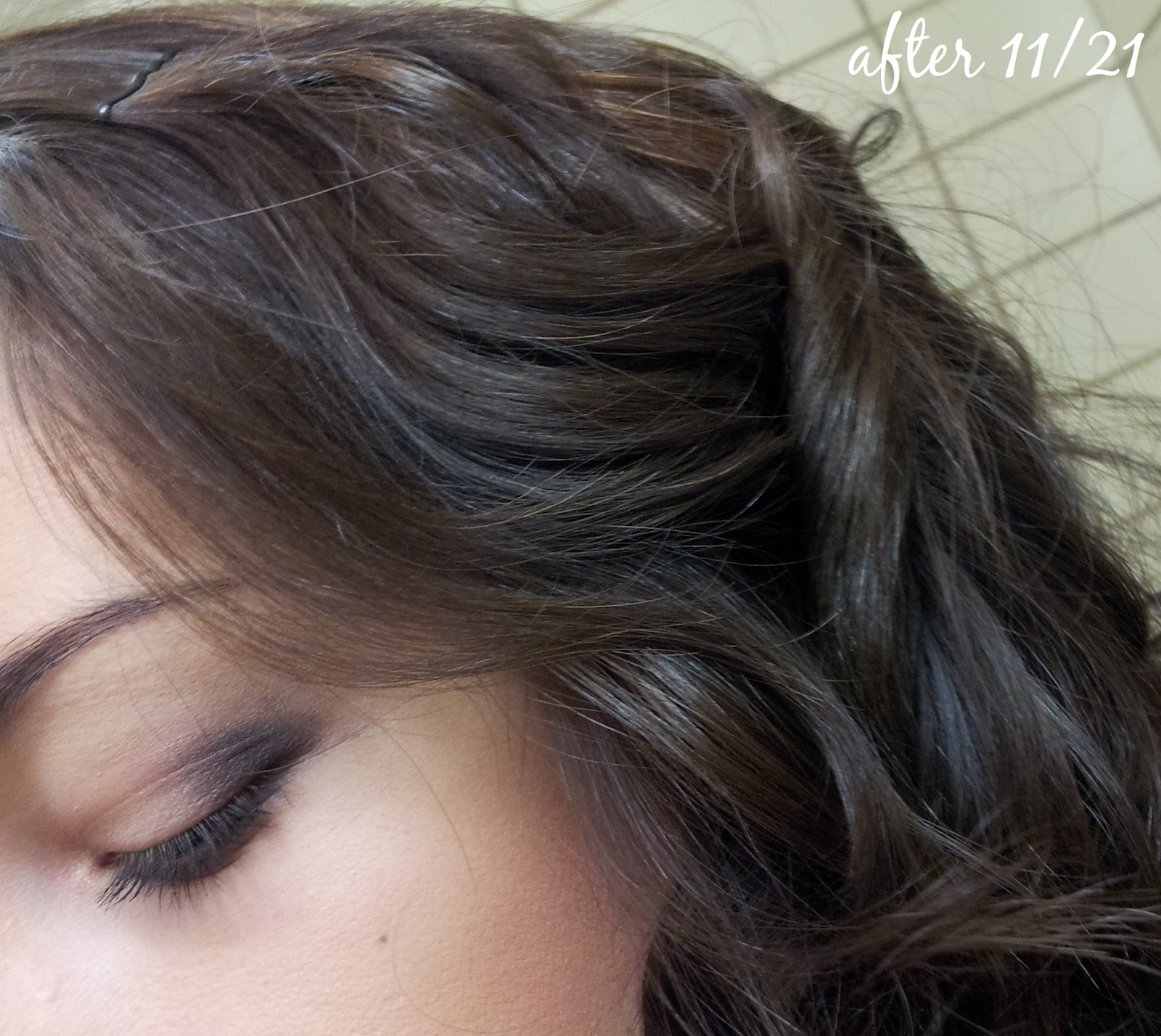 Lainamarie91: Lush Henna Caca Noir on Short Medium Brown Hair Before ...