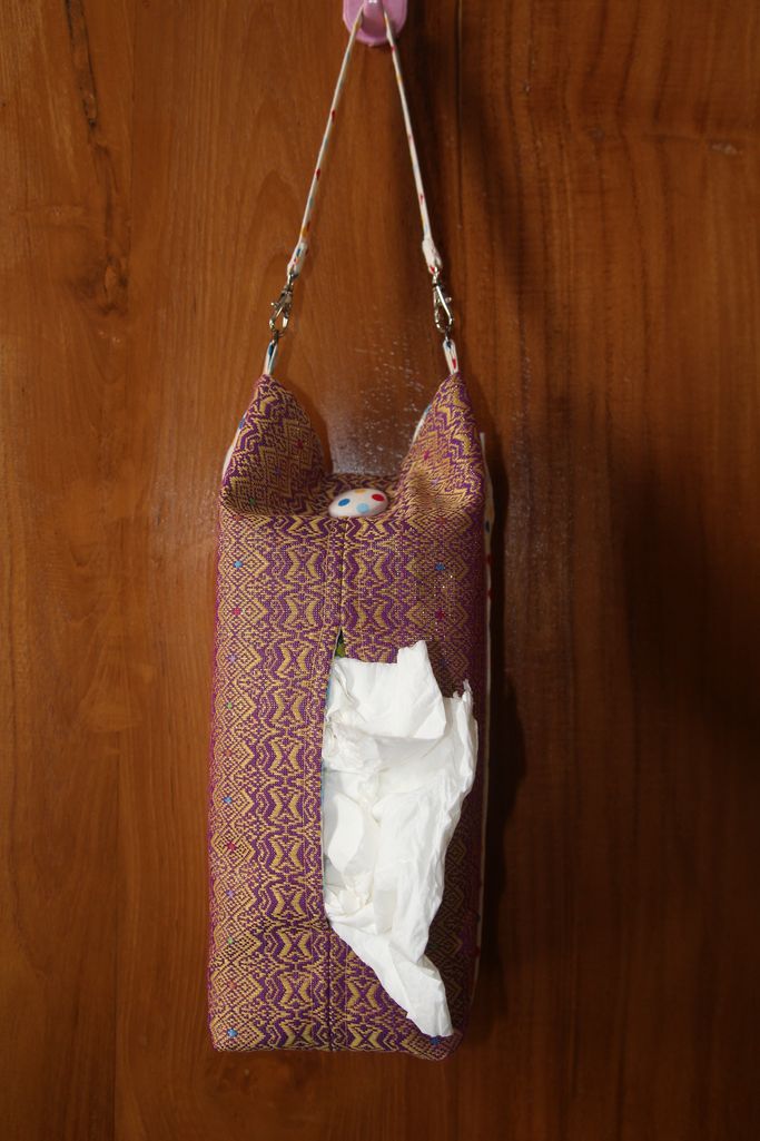 Tempat Tissue Gantung - Kain Tenun - BENaNa Craft