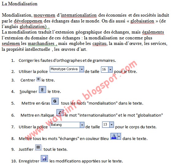 L'informatique au collège: Traitement de texte : Correction des erreurs