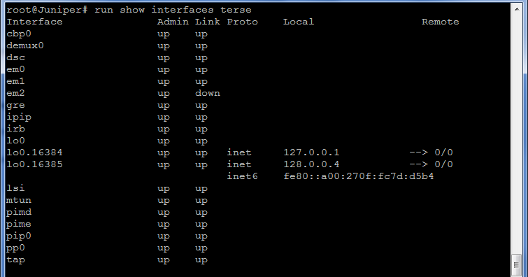 JunOS - Comandos Basicos - Seguridad y Redes