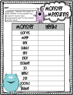 Mrs. Heeren's Happenings: Monster Measuring