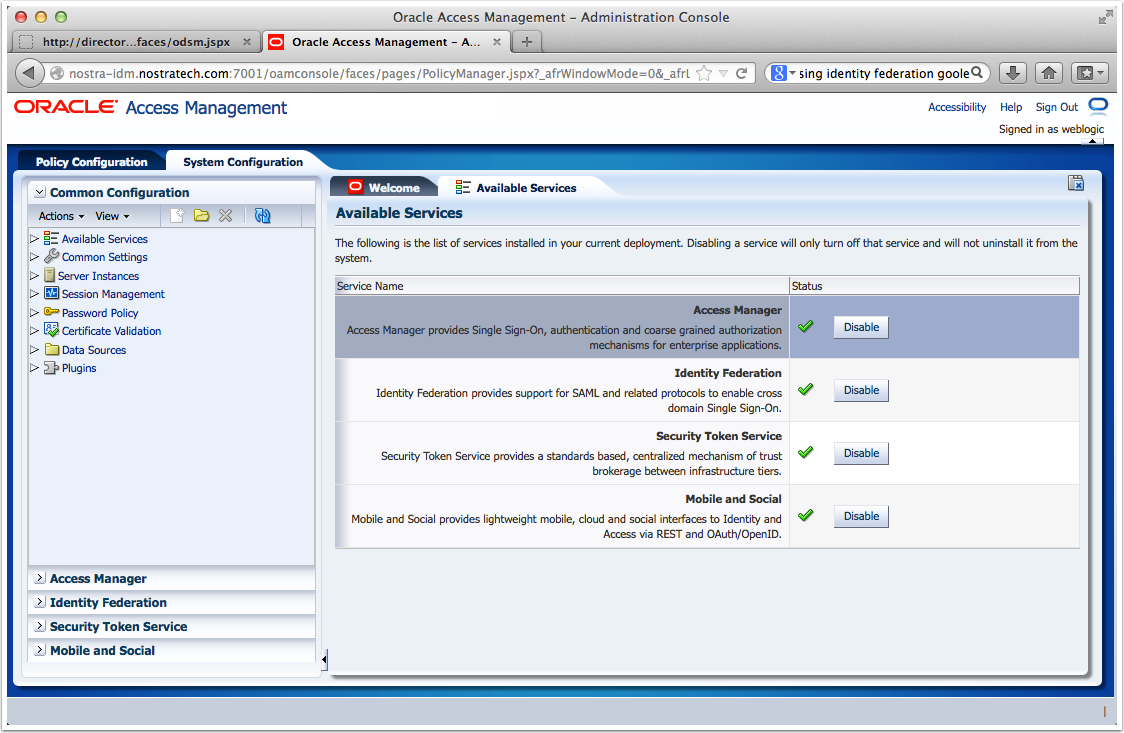 Nostra Technology: Integrasi Oracle Access Management (OAM) 11gR2 ...