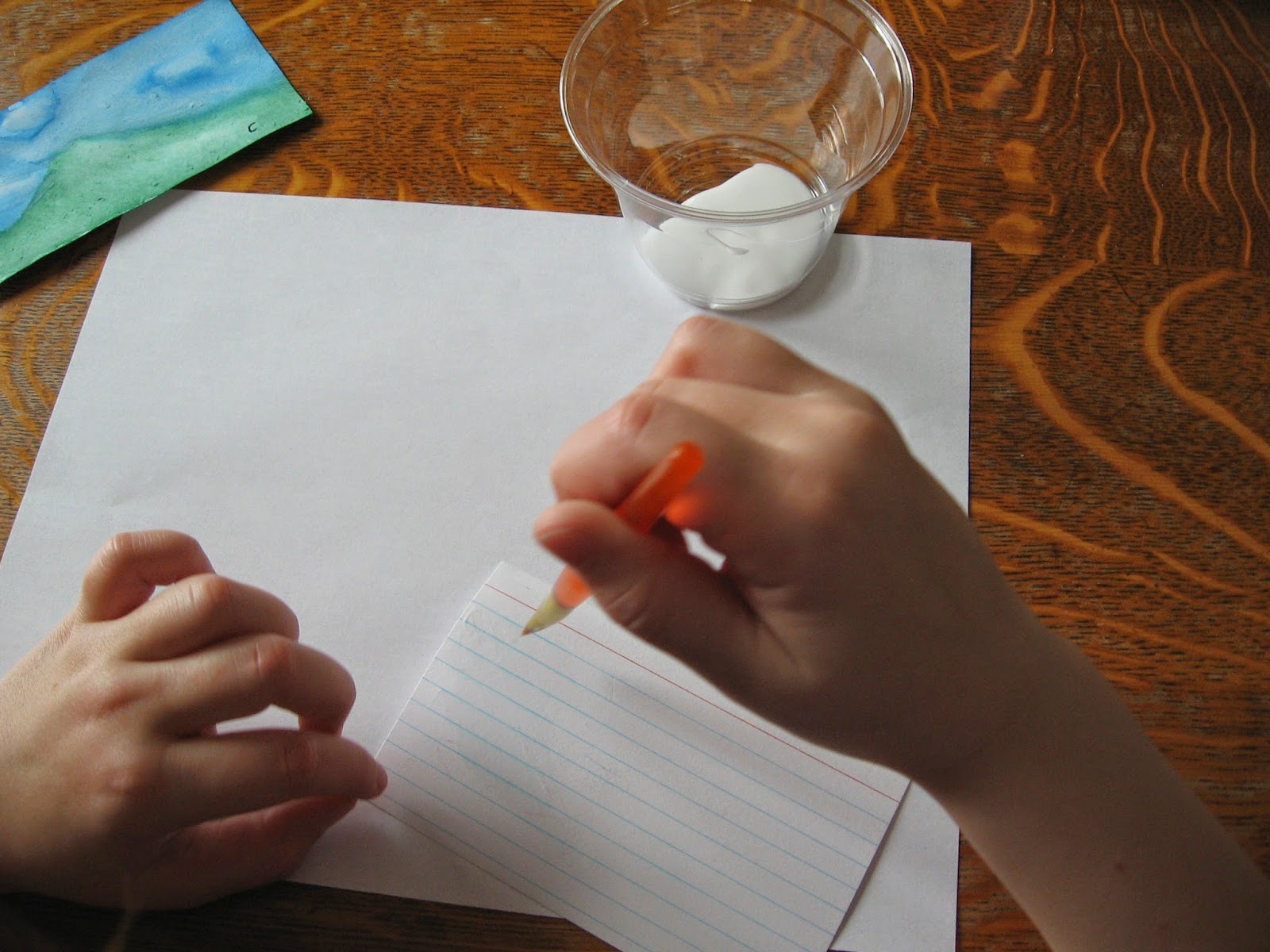 Almost Unschoolers: Summer Fun 2014 - Hand Painted Post Cards