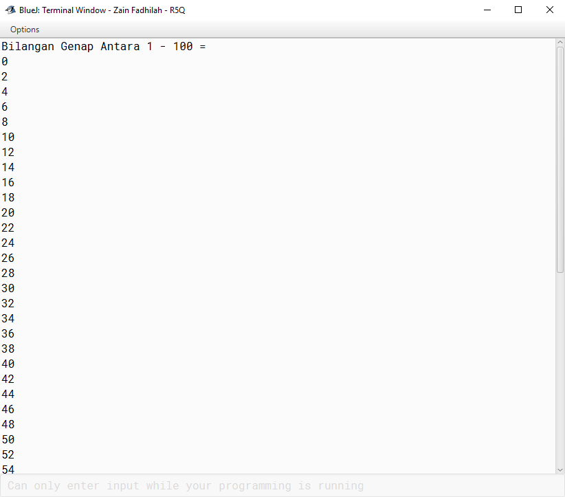 Java Script: MEMBUAT CODING BILANGAN GENAP MENGGUNAKAN BLUE-J