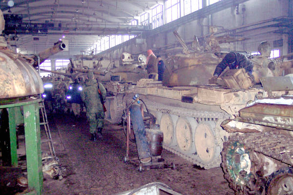 History and military technology: Tank repair facilities in Homs