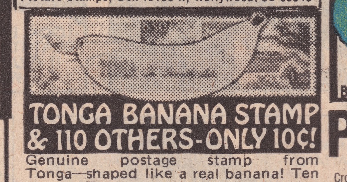 Frankie's Apartment: Comic Book Scam Ads: Tonga Banana Stamp