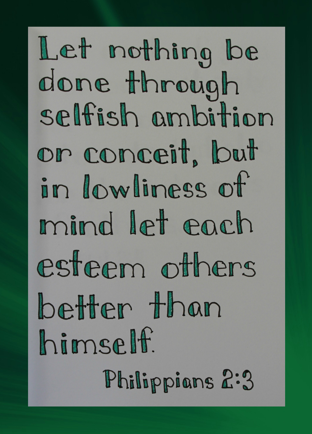 Home Sweet Life: Philippians 2:3