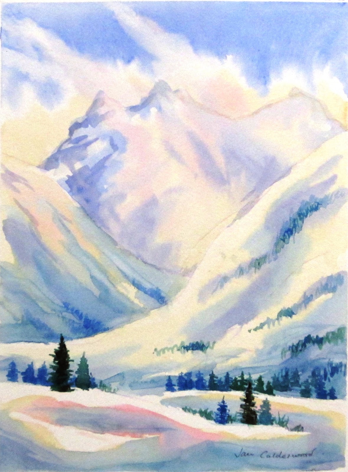 Jan's Art Tips: My current work - snow, January 2013