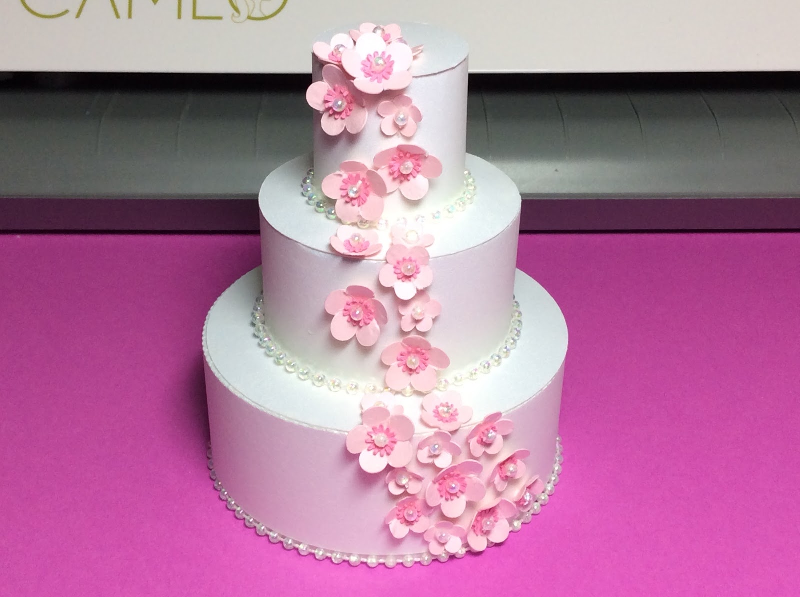 Papercrafts and other fun things: Cherry Blossom Three Tiered Wedding ...