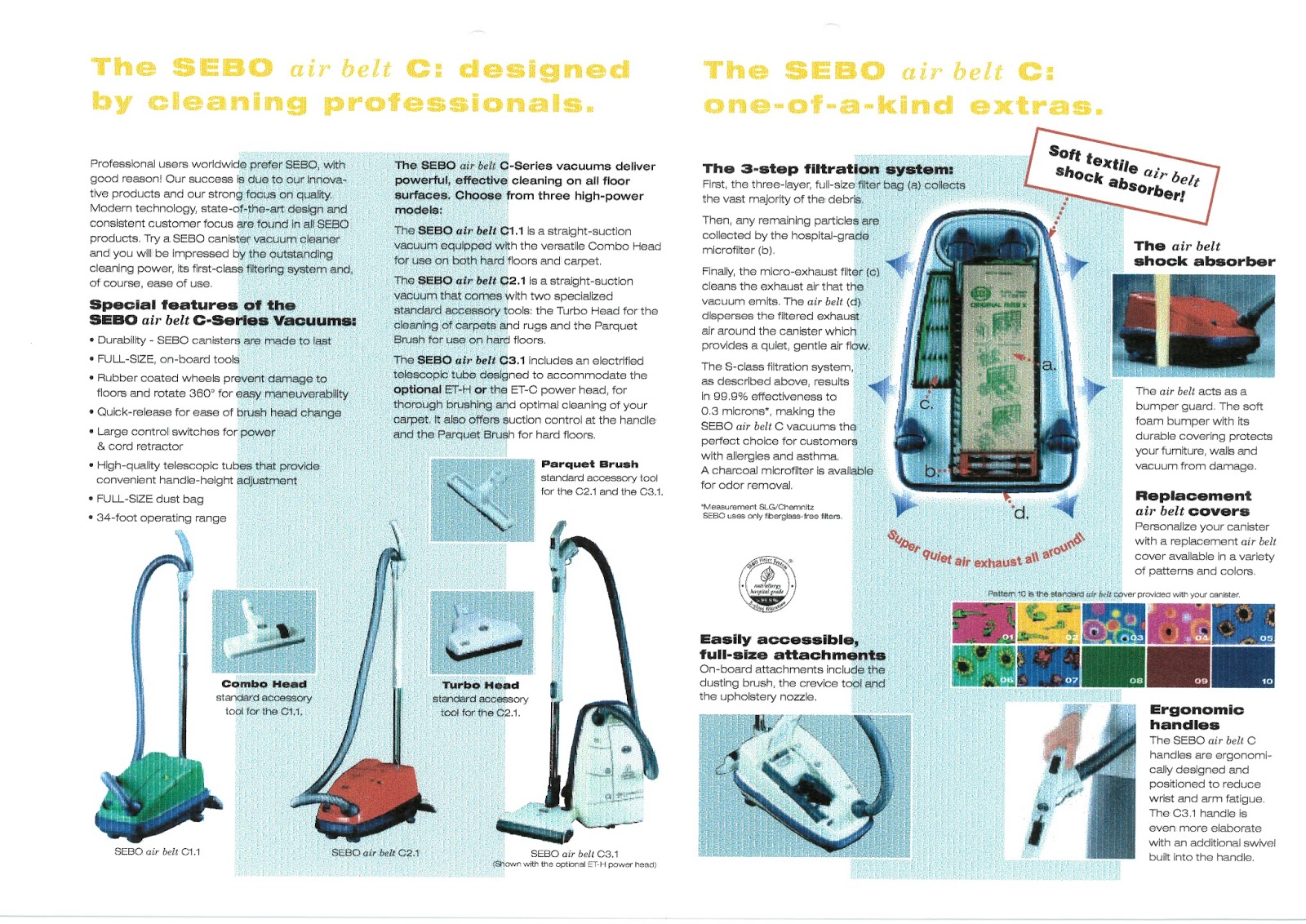 Sebo Airbelt C3.1 Promotional Pamphlet - May 2003