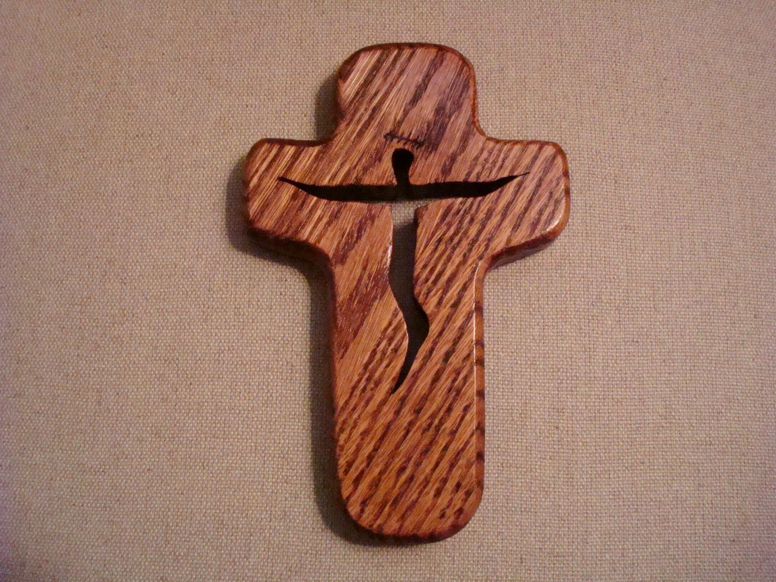 Not to us, oh Lord...: Handmade Wooden Cross with Cut-Out