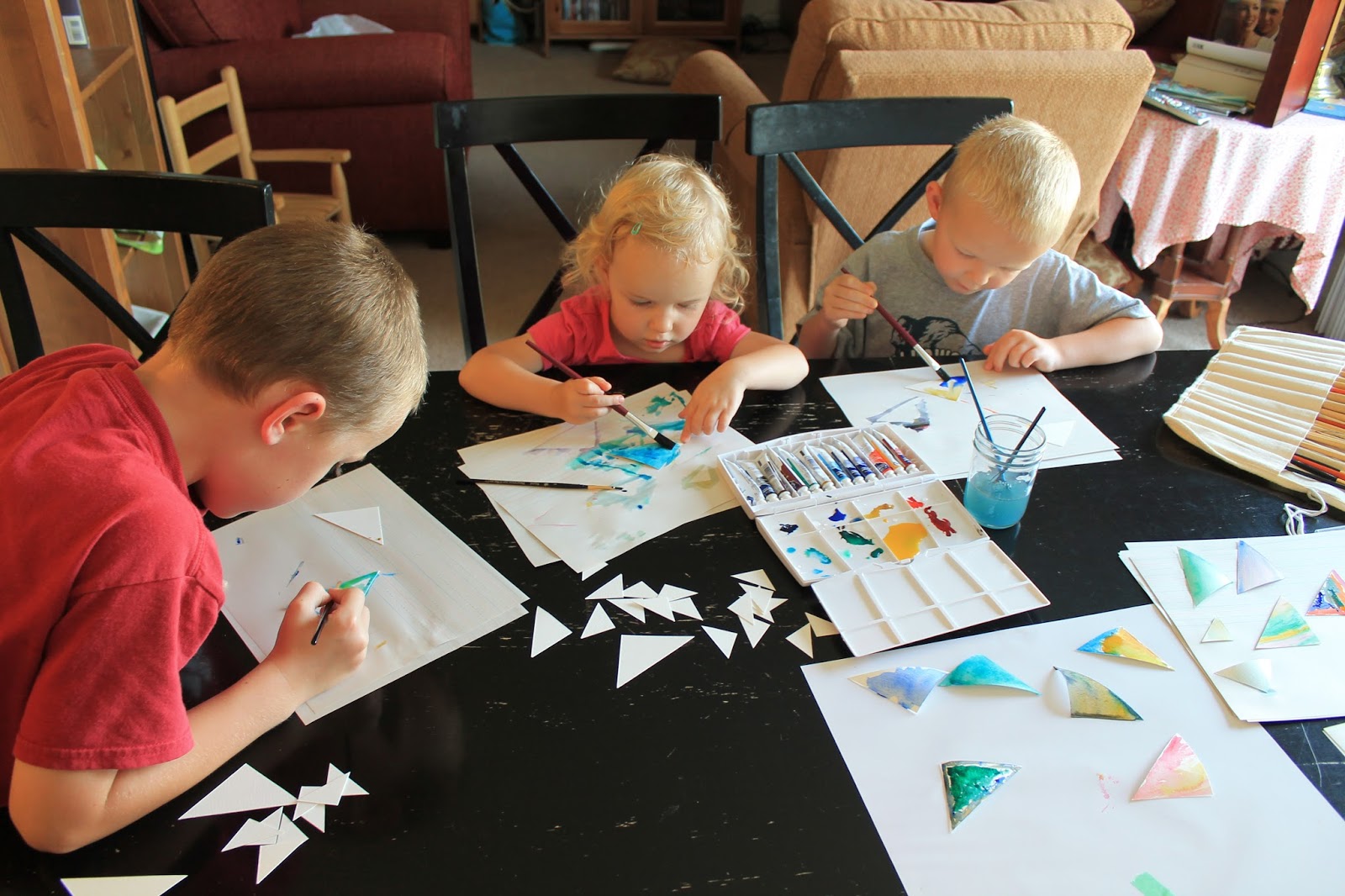 Kid Painted Mats for Frames